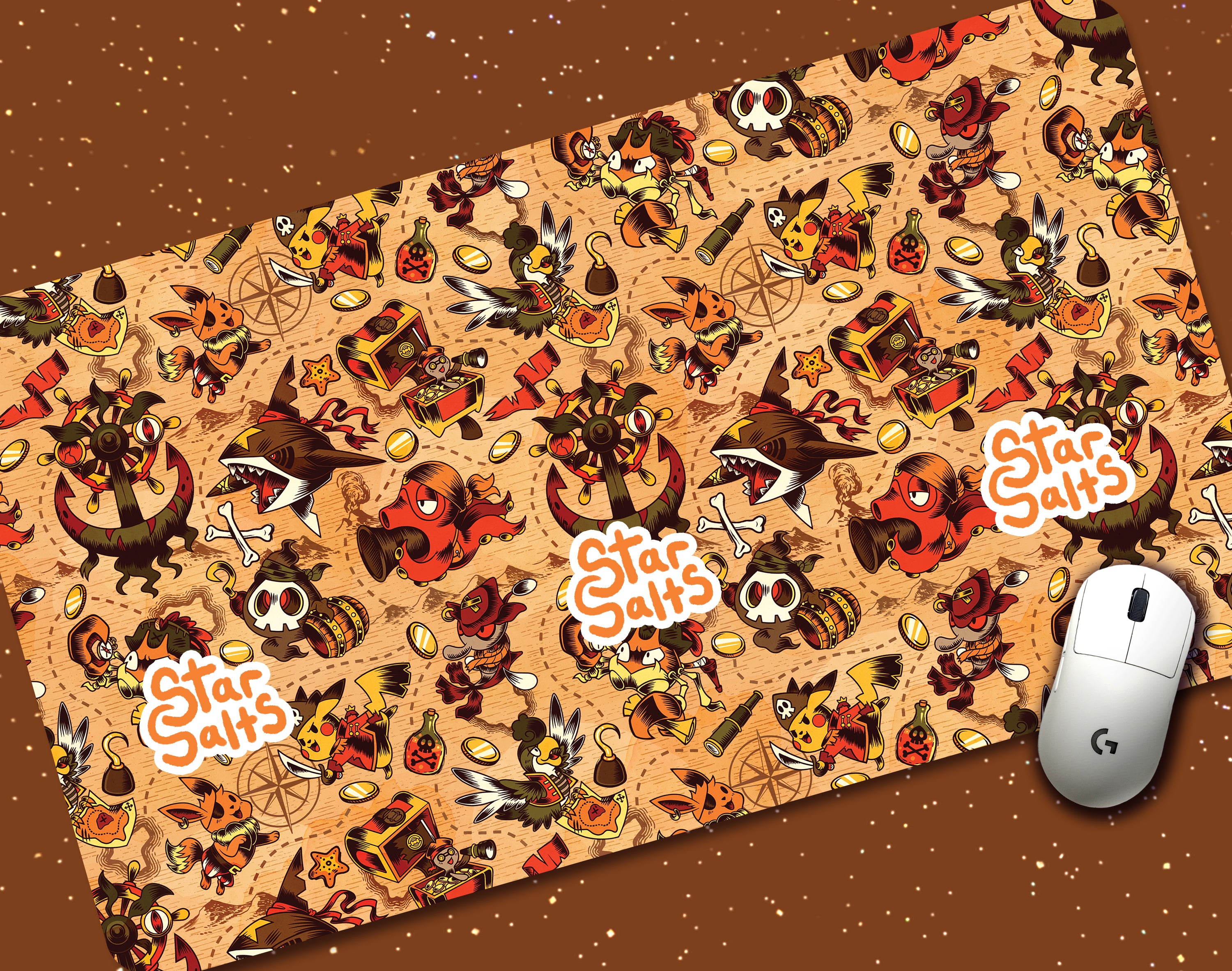 Poke'Pirates Jumbo Desk Mat – Star⭑Salts
