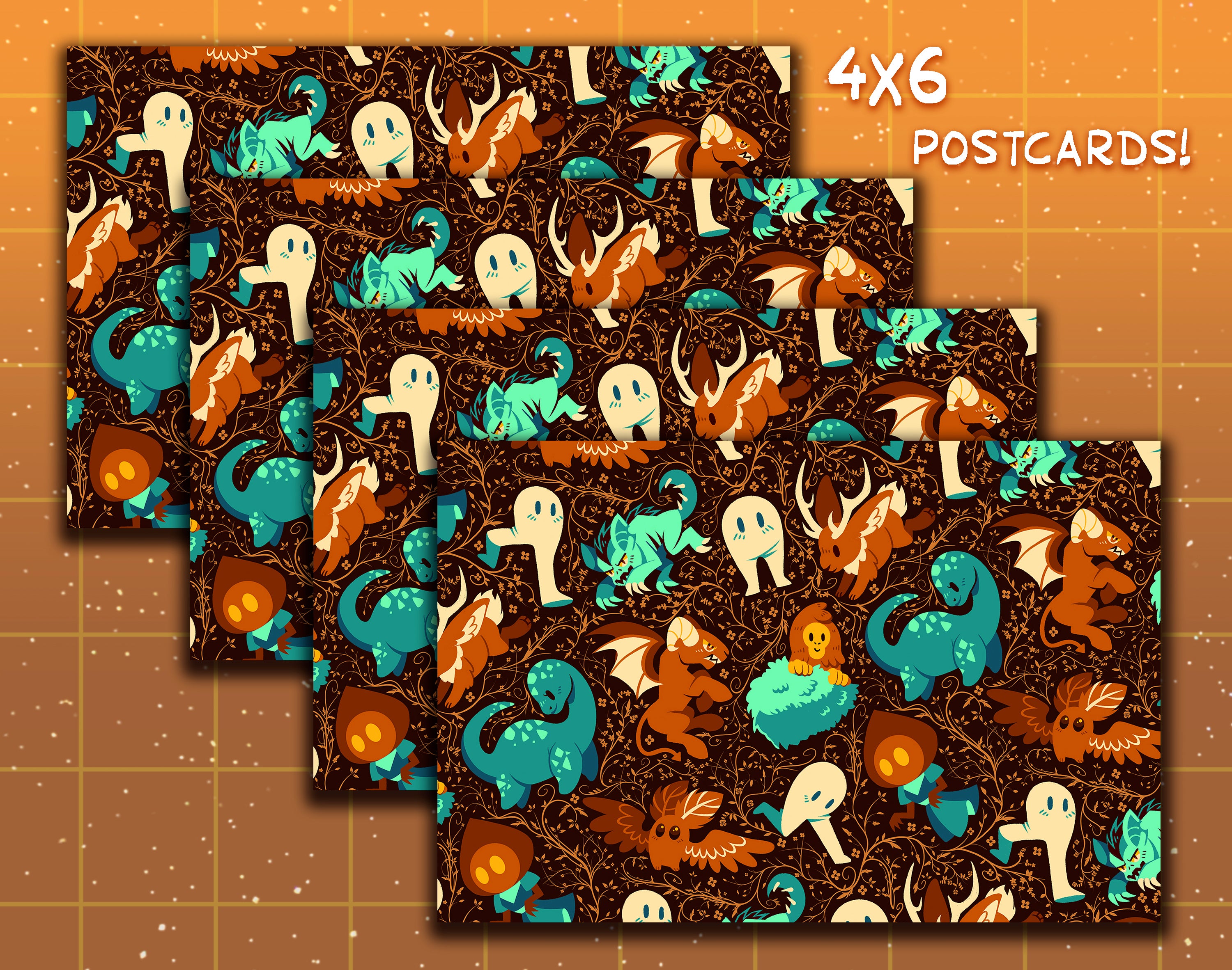 Colorful Cryptids Postcards – Star⭑Salts