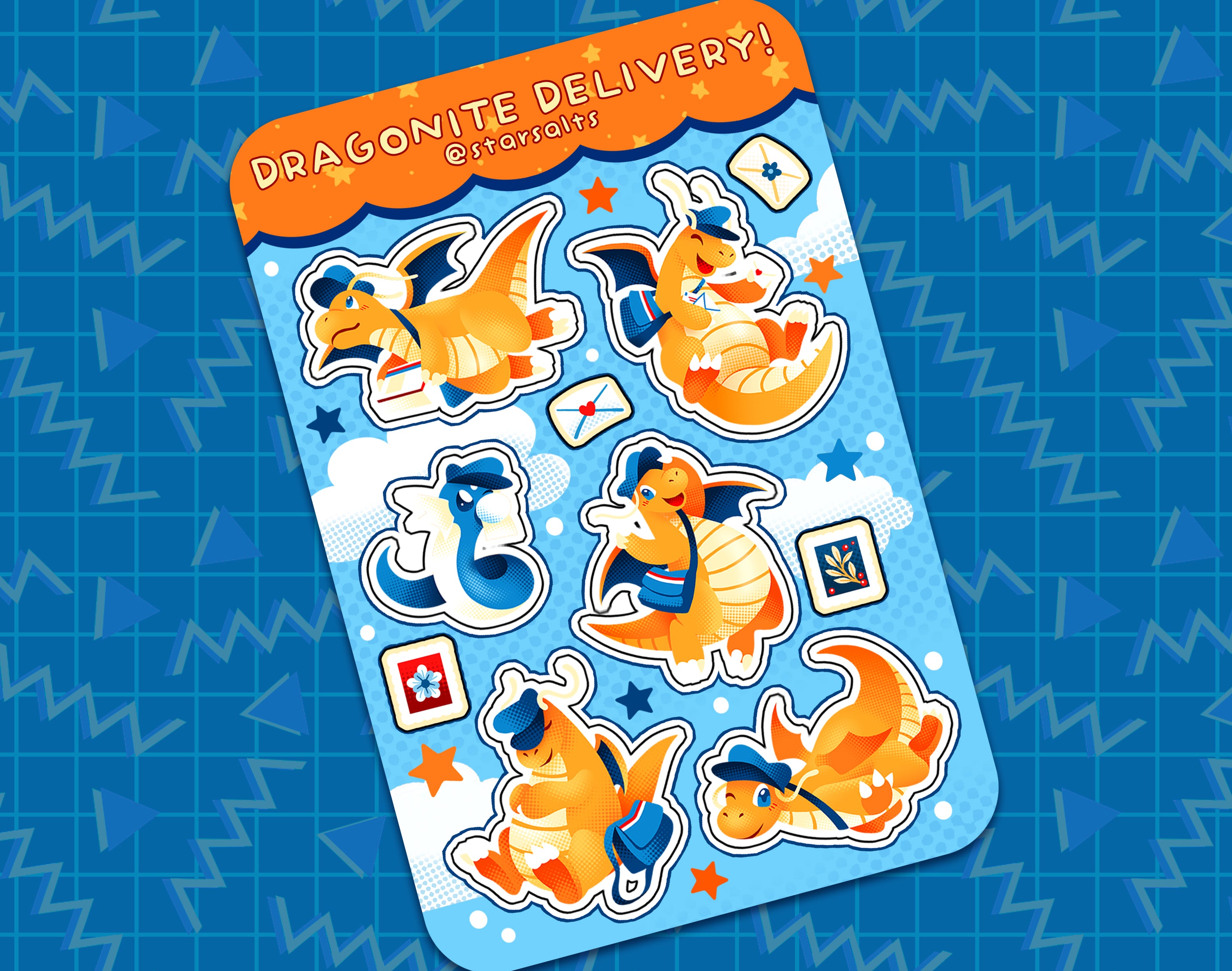 Dragonite Delivery Sticker Sheet – Star⭑Salts
