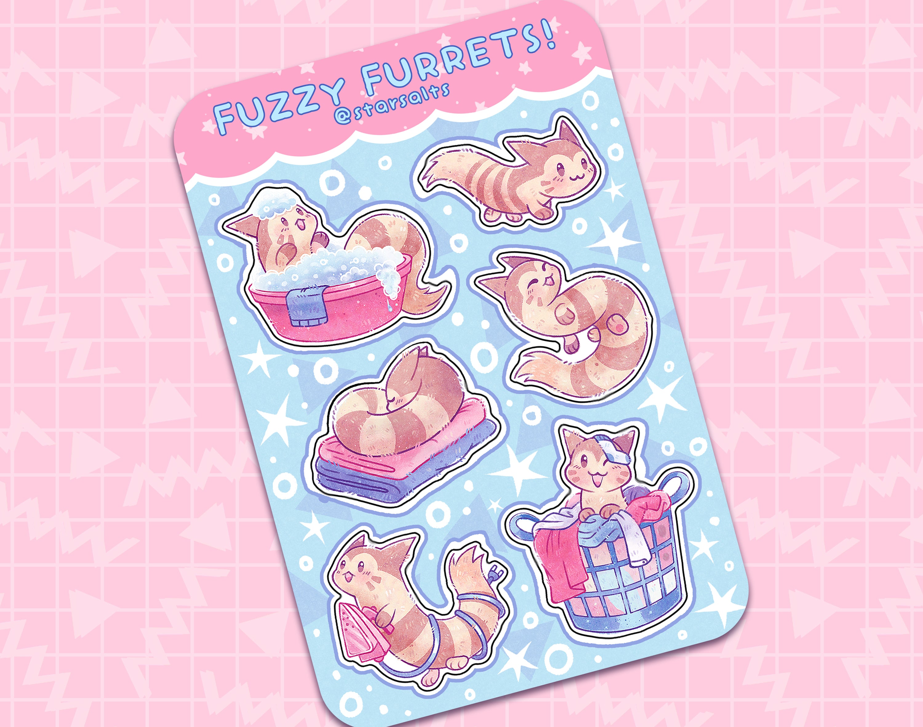 Fuzzy Furret Sticker Sheet – Star⭑Salts