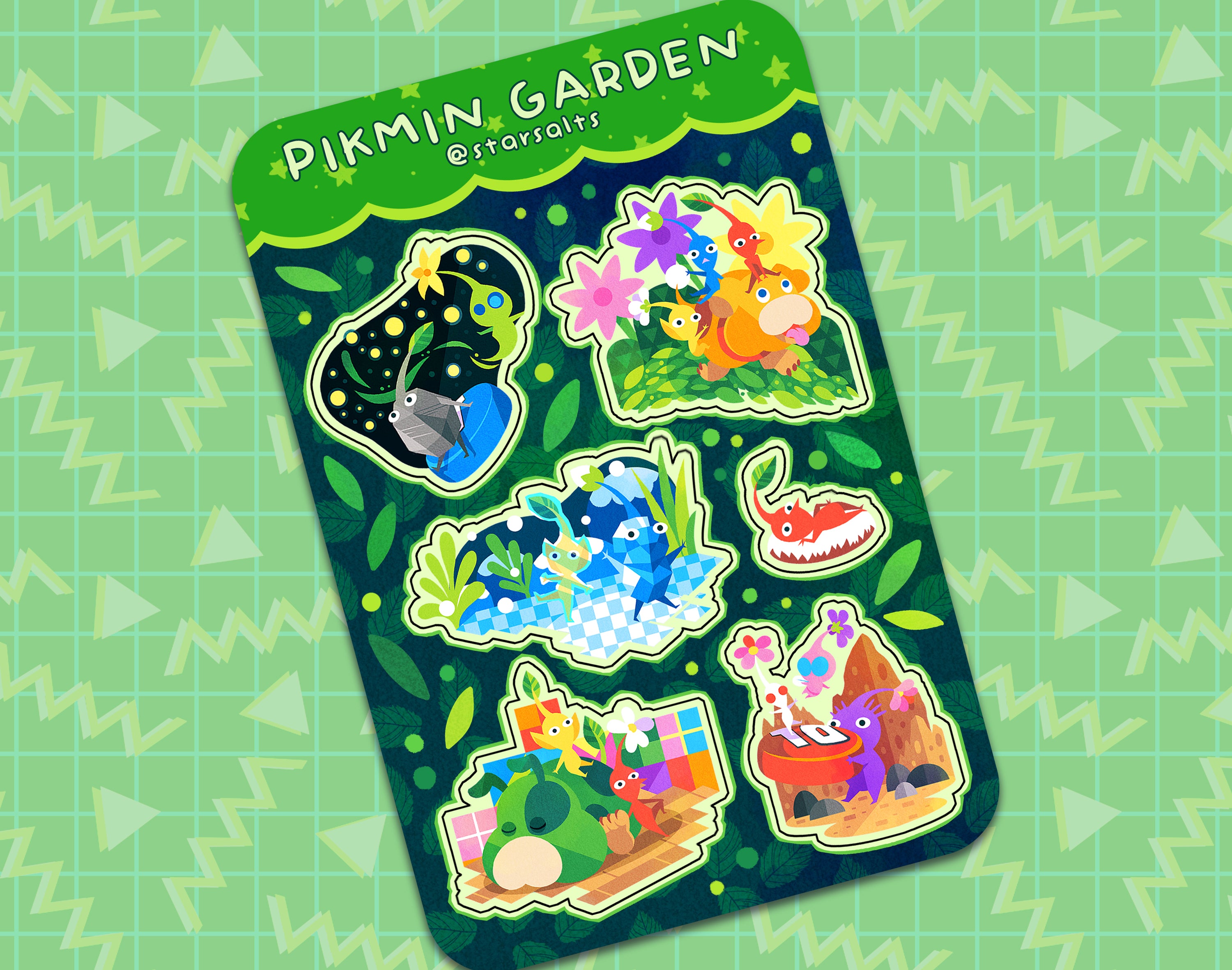 Pikmin Garden Sticker Sheet – Star⭑Salts