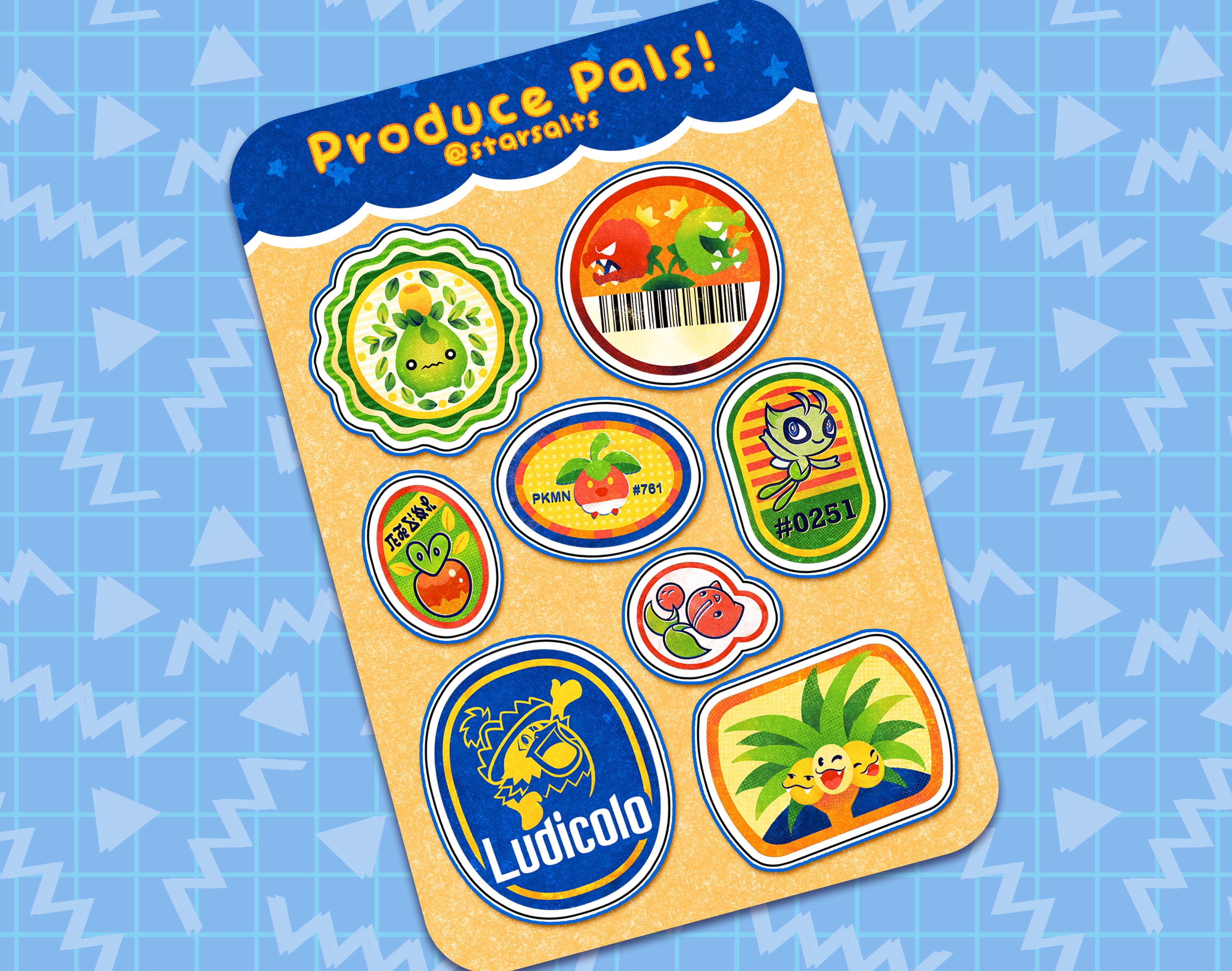 Produce Pals Sticker Sheet – Star⭑Salts