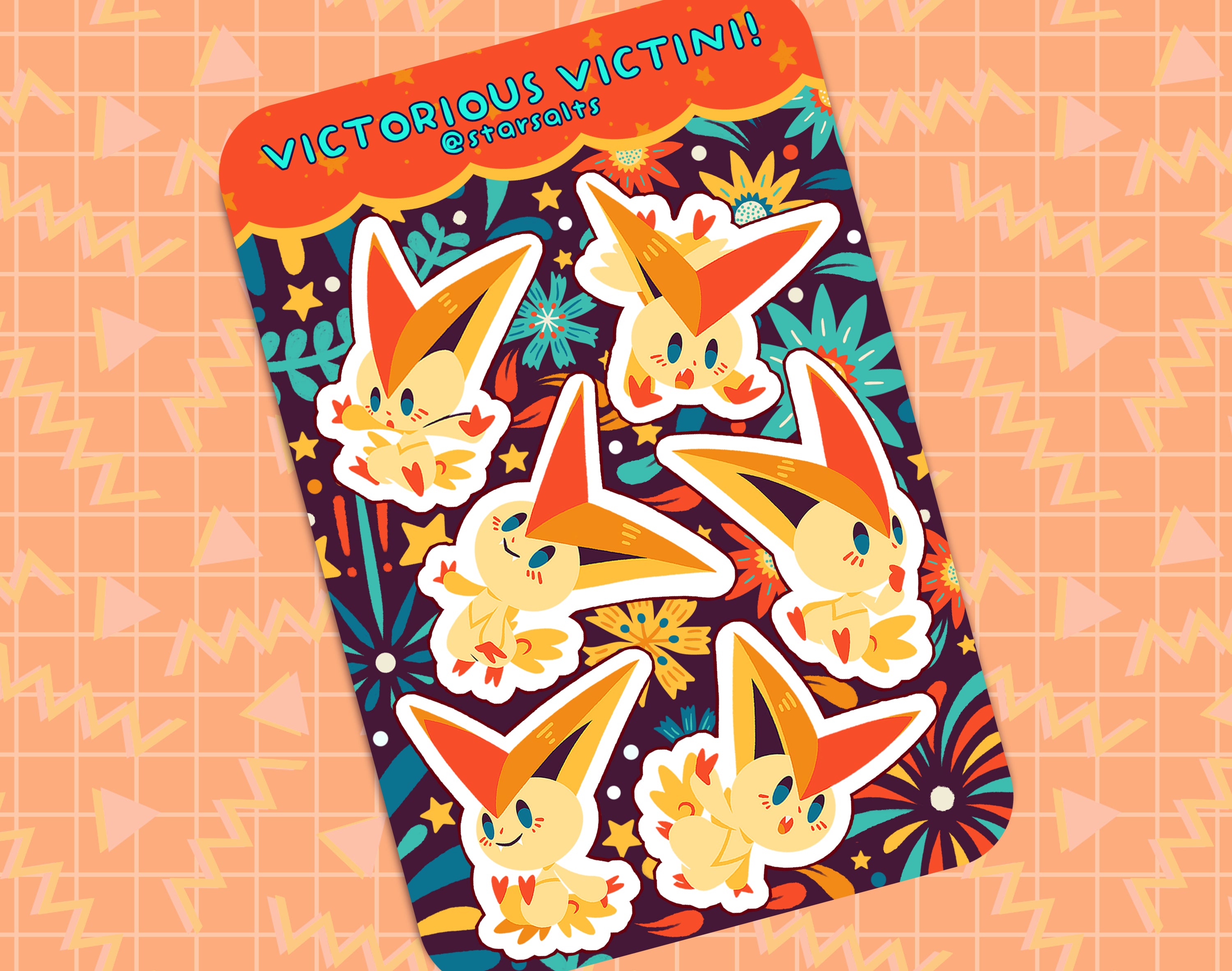 Victorious Victini Sticker Sheet – Star⭑Salts