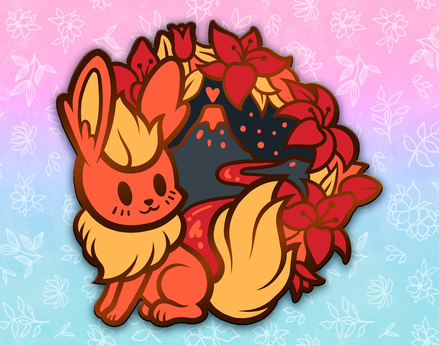 Flareon Enamel Pin – Star⭑Salts