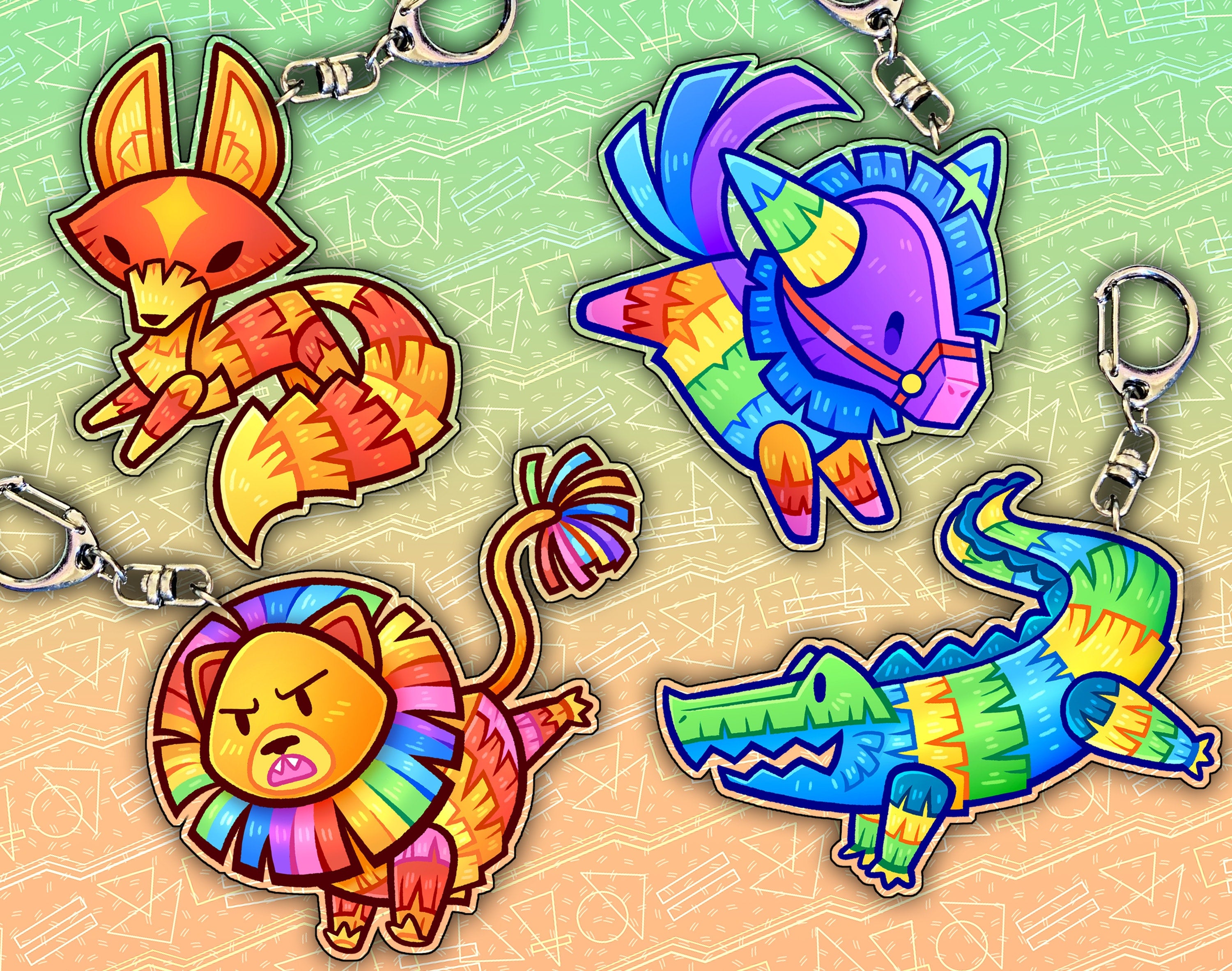 Piñata Pals 2.5" Acrylic Charms – Star⭑Salts