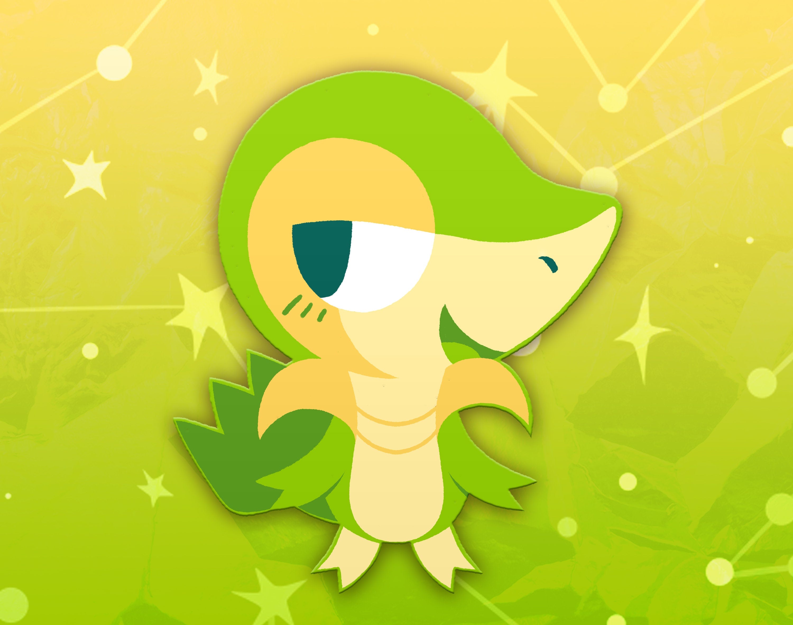 Snivy Dyed Enamel Pin – Star⭑Salts