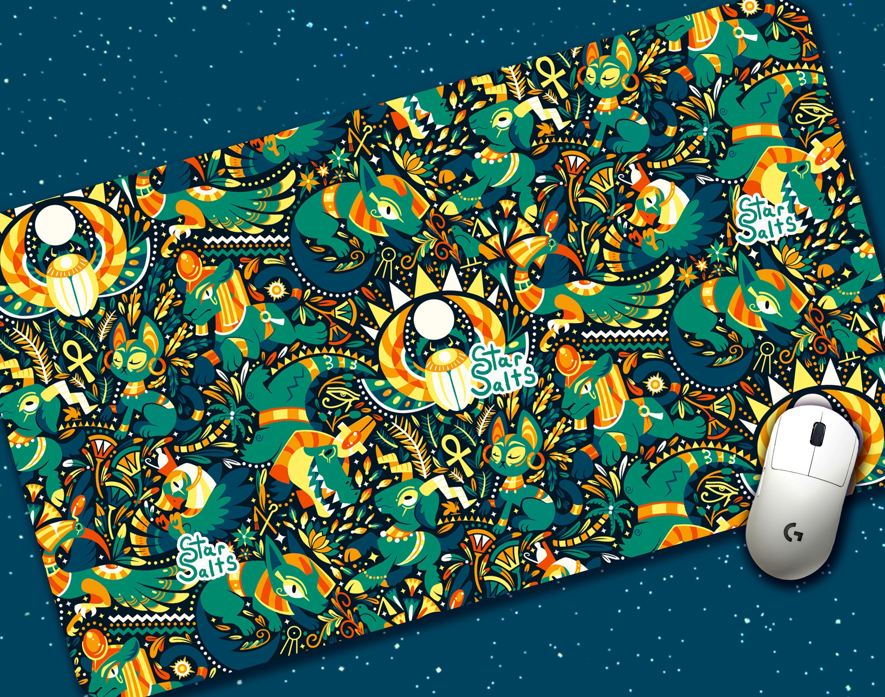 Egyptian Deities Jumbo Desk Mat – Star⭑Salts