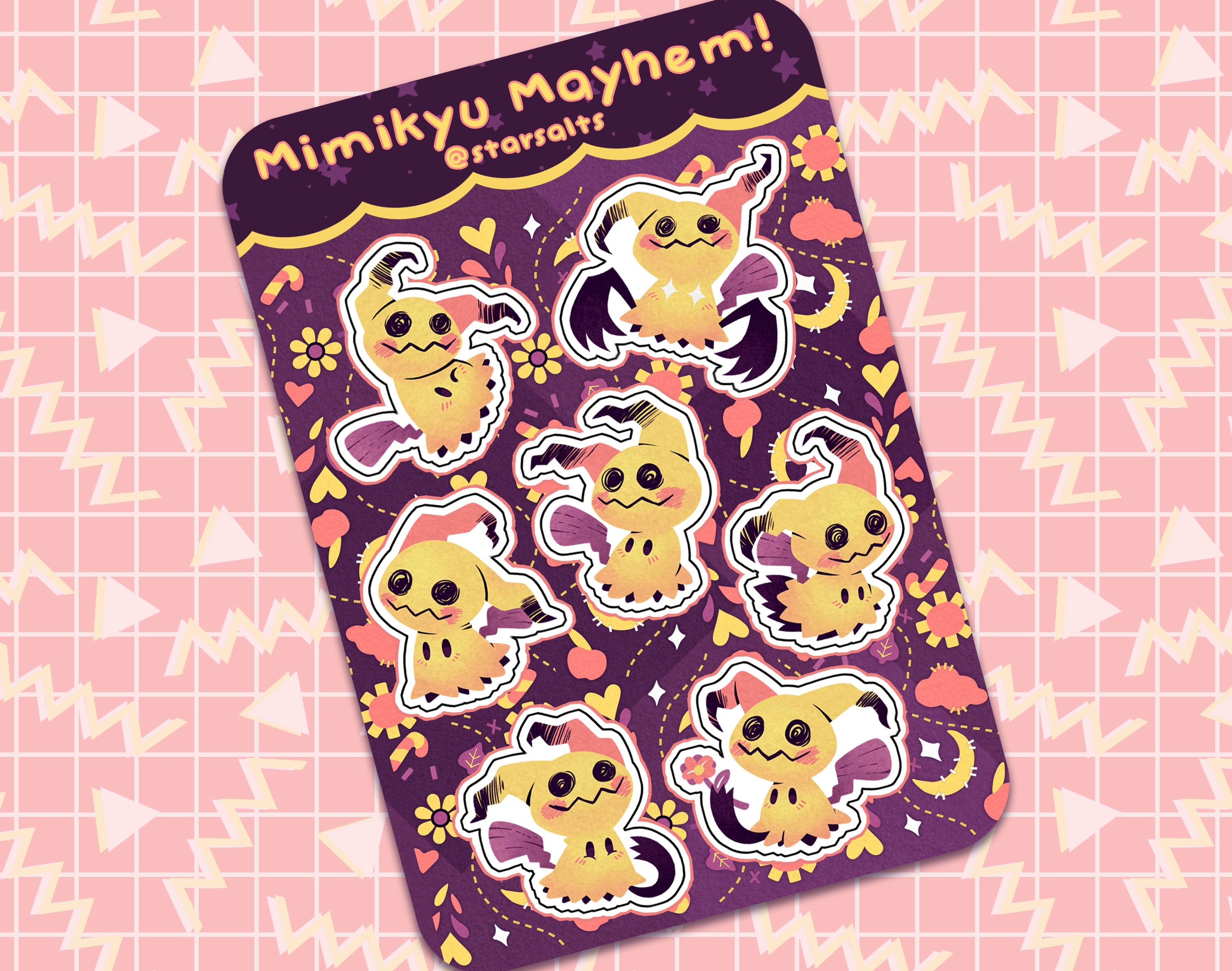 Mimikyu Mayhem Sticker Sheet – Star⭑Salts