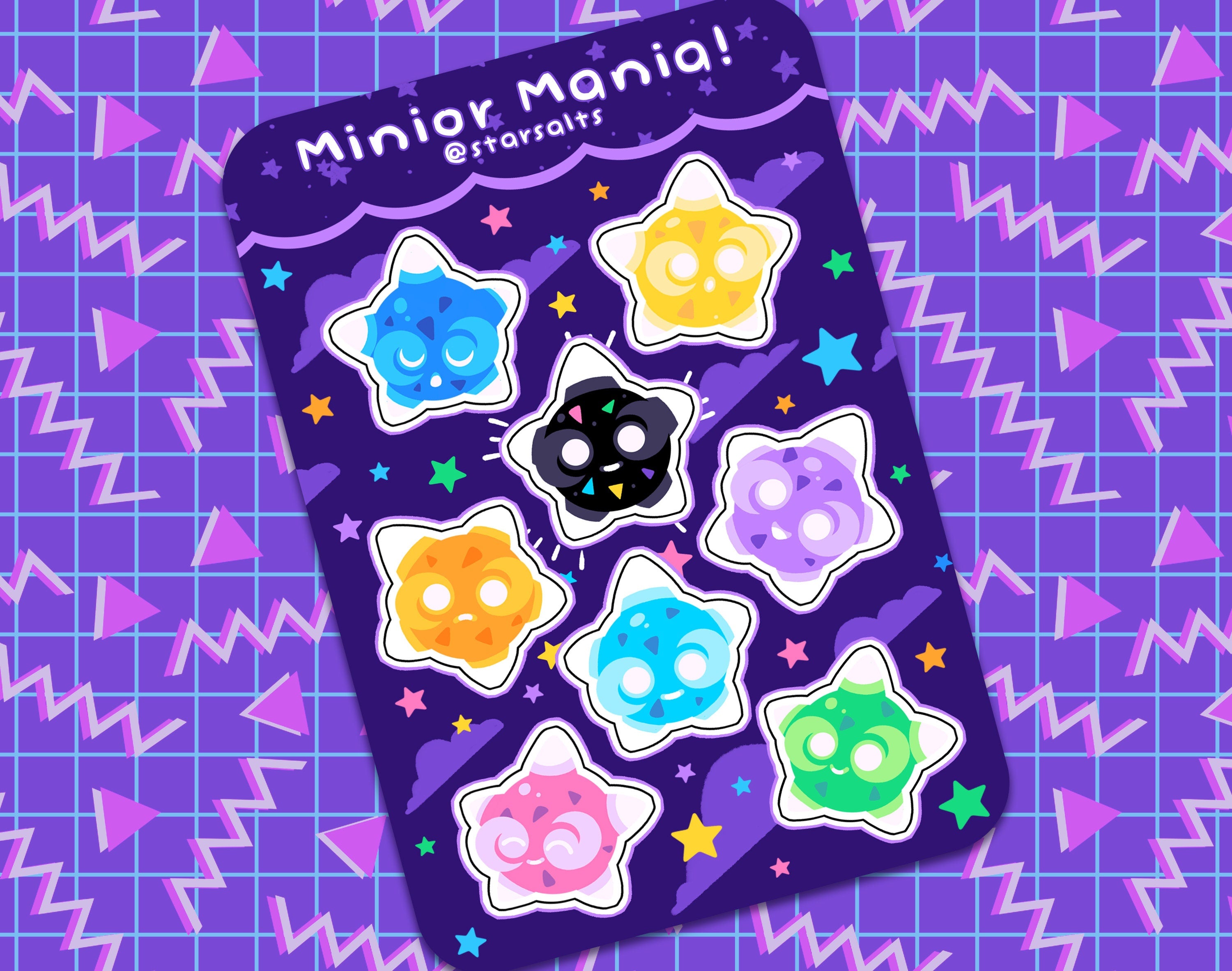 4x6 Minior Sticker Sheet – Star⭑Salts