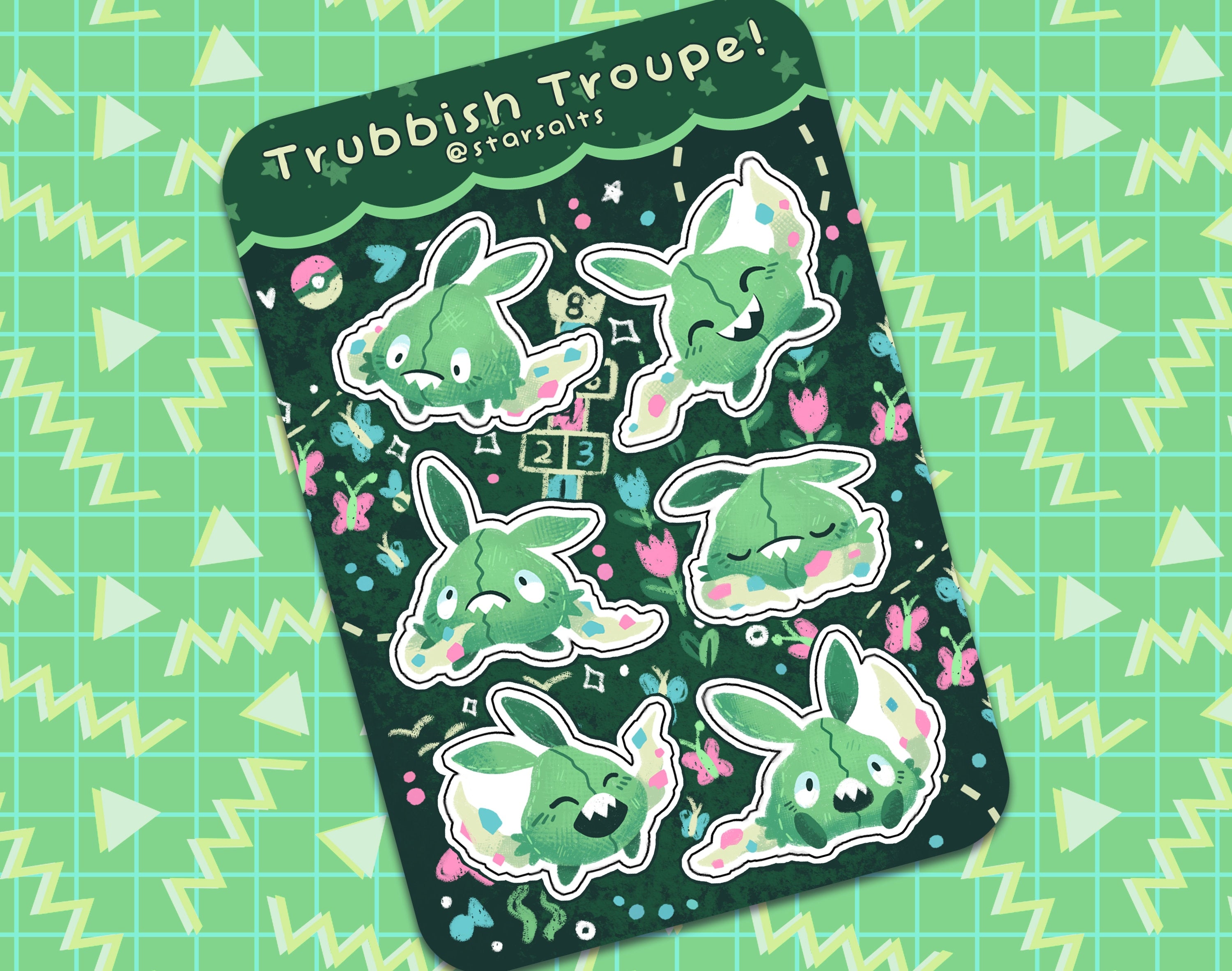 Trubbish Troupe Sticker Sheet – Star⭑Salts
