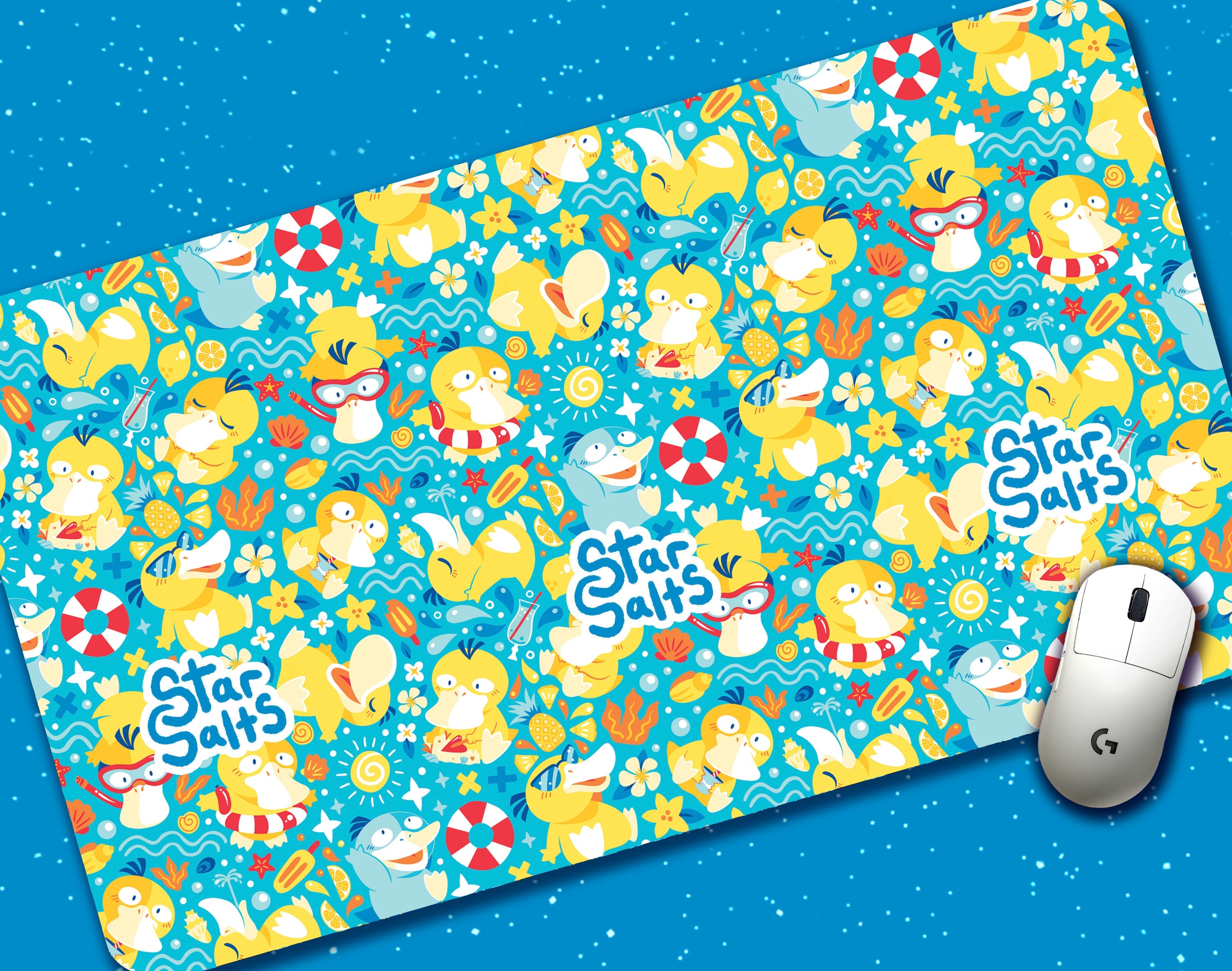Psyduck Pool Party Jumbo Desk Mat – Star⭑Salts
